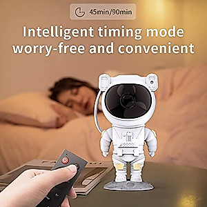 Utnmdd Astronaut Light Star Galaxy Projector - Star Night Light for Kids LED Sky Astronaut Projector with Timer, Remote Control and 360°Adjustable Rotating for Bedroom (Astronaut)