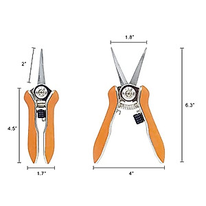 Zenport H350LC Micro-Trimmer Shear, 6.7-Inch, 1, Orange