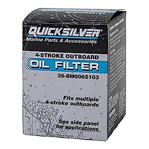 Quicksilver 8M0065103 Oil Filter for Mercury and Mariner 4-Stroke Outboards 25-115 Hp
