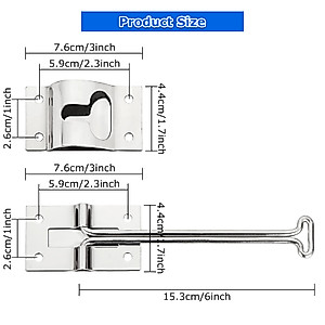 ACXFOND T Style RV Entry Door Holder, 304 Stainless Steel Trailer Door Latch, 6 Inches RVDoor Latch Trailer Door Holder RV Screen Door Latch for Camper Trailer Cargo(2 Set)