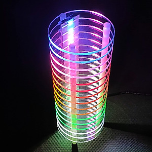 iCubeSmart 16 LED Audio Spectrum DIY Electronic Kits, Built-in Microphone to Collect Music (PP16-Round)