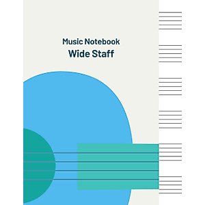 Music Notebook Wide Staff: Blank Sheet Music Writing Notebook For Beginners And Intermediate, Music Manuscript Paper With. 120 Pages 6 Staves Per ... Gift For A Music Producer Or Teacher]