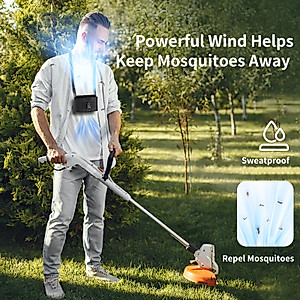 Socool 20000mAh Portable Waist Fan Clip on Wearable Belt Personal Fan Rechargeable Battery Operated, 40H Cooling Fan with 10 Speeds & Dual Motors,Neck Hanging Hands-Free For Outdoor Travel Power bank