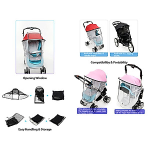 Manito Magic Shade (Sun Shade + Mosquito Net 2-in-1) for Strollers - Black/Black