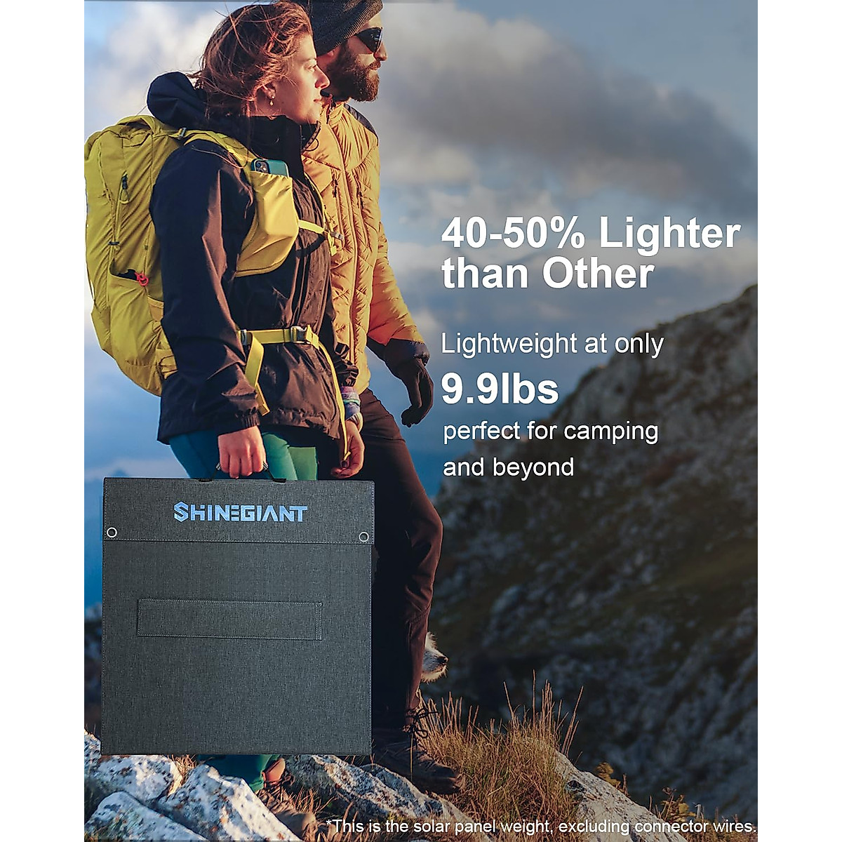 200W Portable Solar Panel,Ultre-Light 9.9lbs,20V Foldable Solar Charger kit with MC4 Output,23% Efficiency for 98% Power Stations Outdoor Camping Hiking Van RV Trip