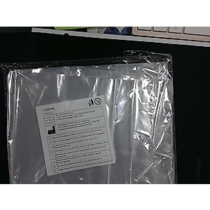 cobee 60x90 cm Garment Bags for Hanging Clothes, 12 Packs Plastic Dry Cleaner Bags, Hanging Dust-Proof Clothing Protector Covers for Long Dresses, Suit, Coat Closet Clothes Storage