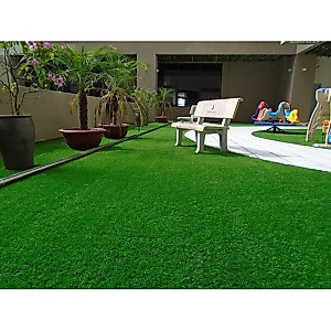 HOUSEBOOK, 9 Packs Artificial Grass Plastic Composite Interlocking Deck Tiles, Indoor/Outdoor, Patio, Balcony, Flooring, D.I.Y Decking, Outdoor, Artificial Grass Tiles, Wholesale Available, 12'x12'