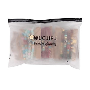 WuCuifu 8 Packs Bohemian Beaded Bracelets for Women Charm Stackable Bracelets, Multicolor