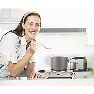 Nesco SB-01 Stainless Steel Electric Burner, 1500-watt, standard, Silver