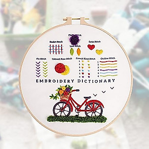 Youteer 3 Sets Embroidery kit for Beginners, Cross Stitch Practice Kits with Pattern and Instructions Hand Stitch for Craft Lover, Beginner