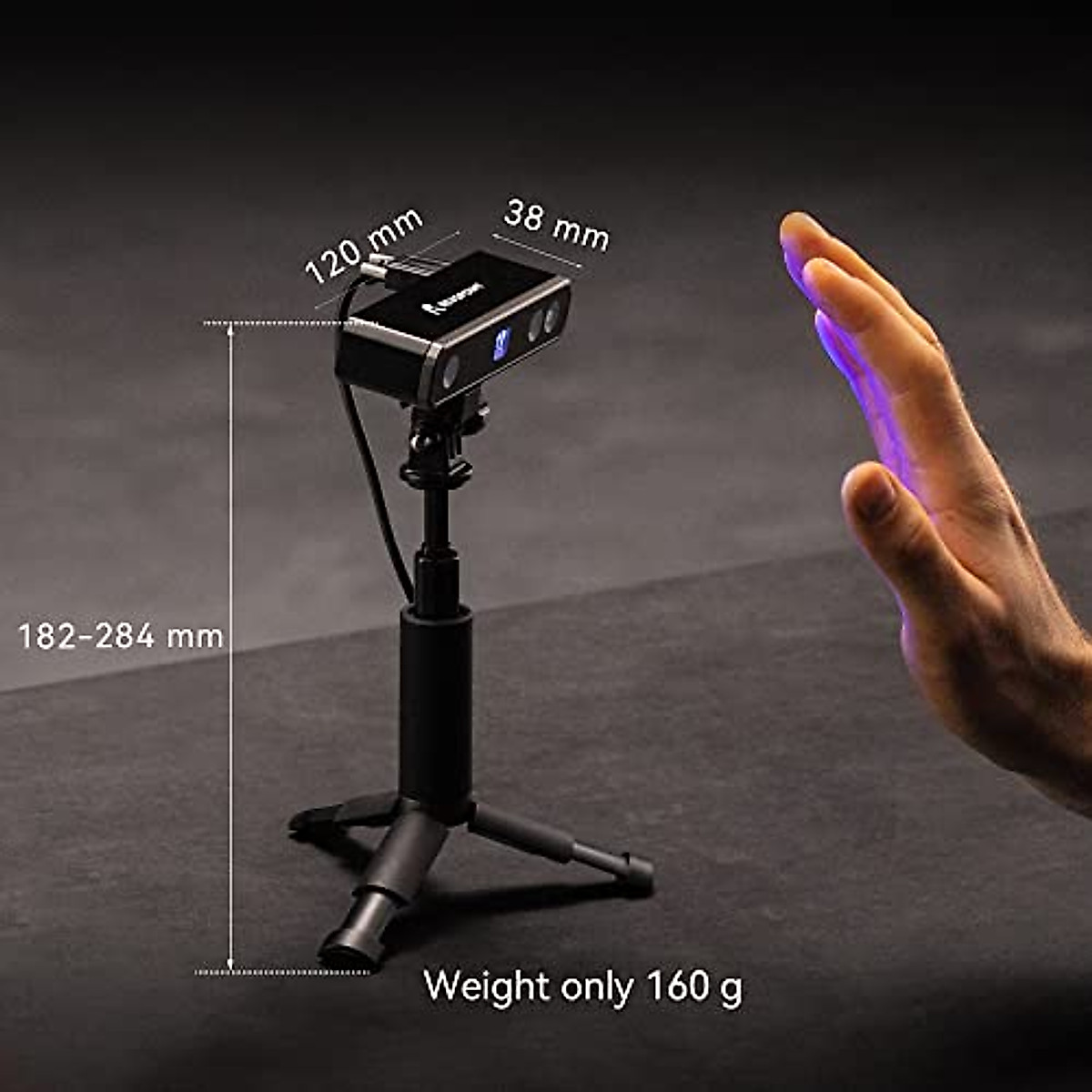Revopoint Mini 3D Scanner for 3D Printing Handheld, Up to 0.02 mm Precision, Industrial Blue Light, Portable 3D Model Scanner for Dental, Jewelry and Small Objects - Standard