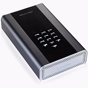 iStorage diskAshur DT2 2TB Secure encrypted portable desktop hard drive, FIPS Level 2 certified - Password protected, dust and water resistant, military grade hardware encryption IS-DT2-256-2000-C-G