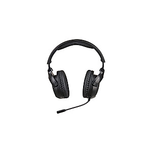 IOGEAR Kaliber UNIKOMM Universal Headset - 50mm Max Bass Drivers - 4-Way Swiveling Noise Isolating Earcups w/Memory Foam - Built-in Volume Control & Mute - Detachable Boom Mic - 3.5mm Connector -