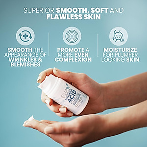 Eva Naturals Hydrating Face Cream with Hyaluronic Acid - Anti-Aging, Wrinkle Face Moisturizer for Women and Men, With Aloe Vera & Retinol For Face - Firming Day & Night Cream (1.7 Fl Oz)