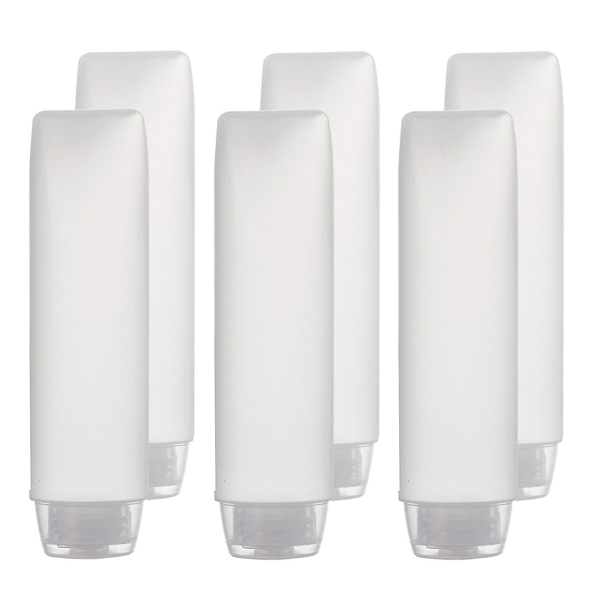 OTO 6 Pack Travel Size Plastic Squeeze Bottles for Liquids, 30ml/1 Fl. Oz TSA Approved Makeup Toiletry Cosmetic Containers