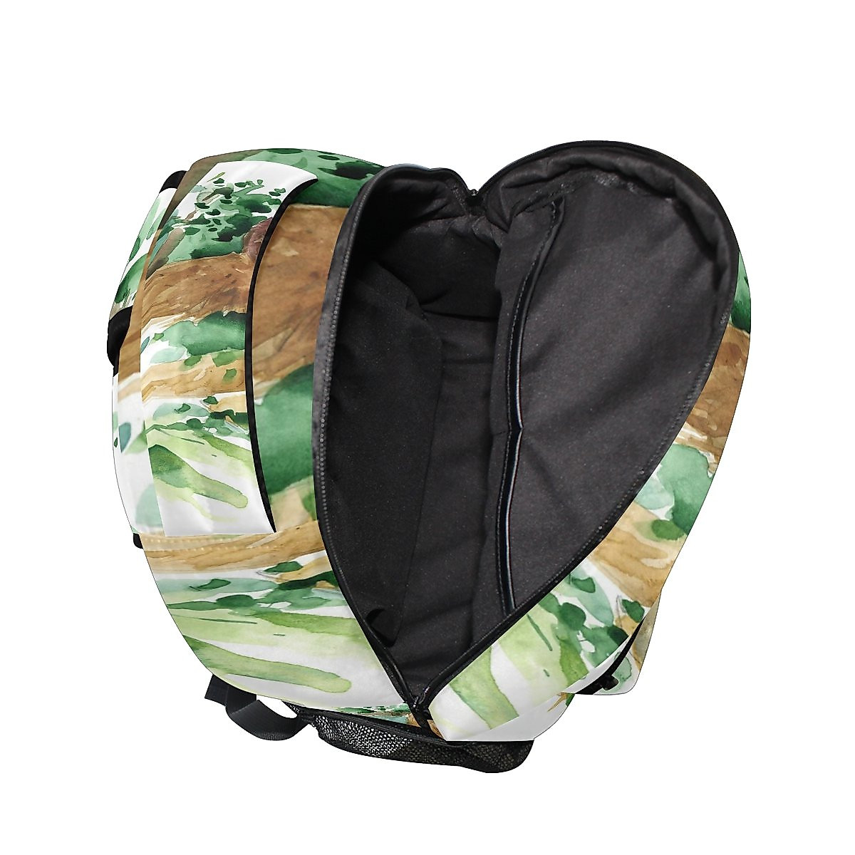 Tropical Animal Sloth Watercolor Backpack Travel School Shoulder Bag for Kids Boys Girls Women Men 11.5x8x16 in