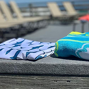 Luv Bug UPF Pool/Beach Towel, Sunscreen Towel, UV Protection, UPF 50+, Sand Free, Absorbent, & Quick Drying for Swimming, Beaches, Camping, & Travel (28.5" x 58.5", Grey)