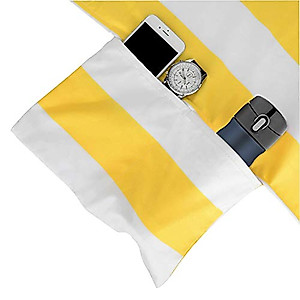 Pool Chair Cover with Pockets, Portable Sun Lounger Beach Chair Towel Cover