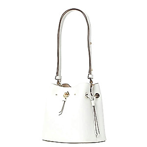 Kate Spade Marti Small Bucket Shoulder Tote Bag White Dove Leather WKRU7063