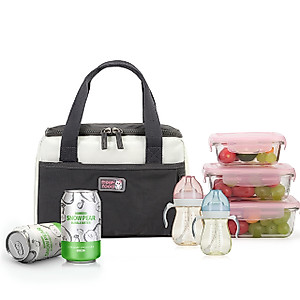 Awanhe Lunch Bag for women, Insulated Lunch Box, Lunch Container, Soft Cooler Cooling Tote Bag for Kids Adult Men, and Women, Durable, Water-Resistant Fabric with Zippered Pocket age：over 0 years old