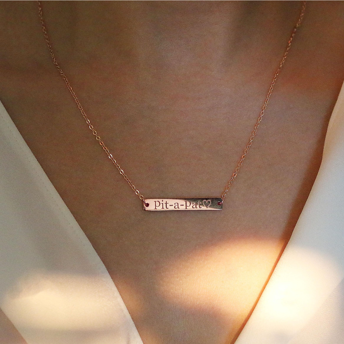 Petite Boutique Customizable Your Name Absolute Bar Necklace - Personalized Gift - Custom Jewelry Plated