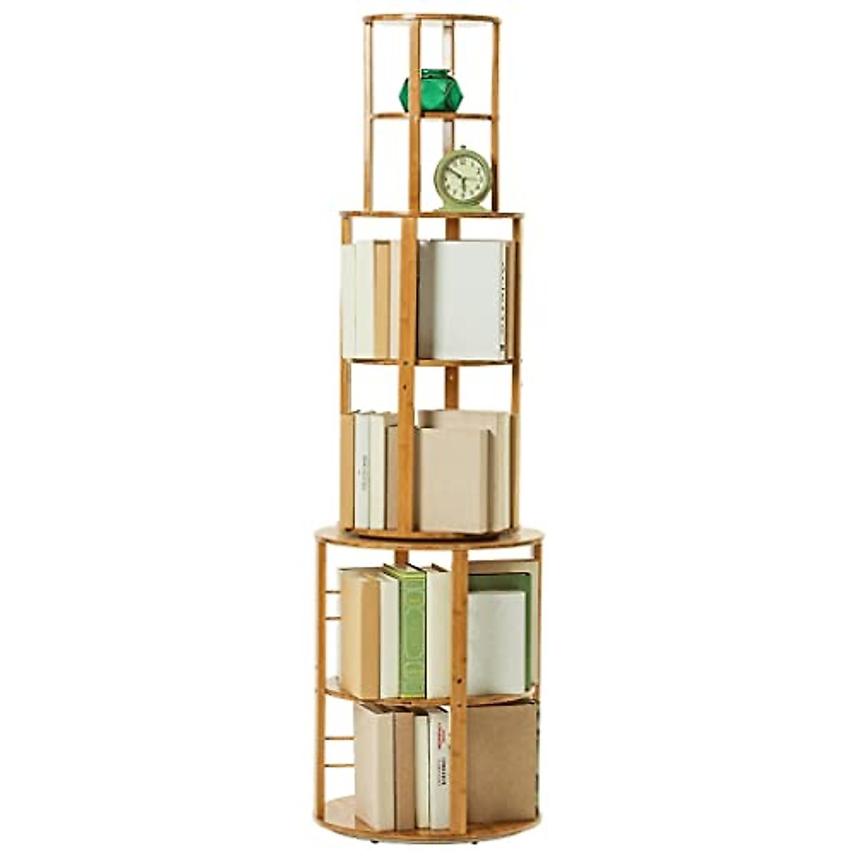 Thick Bookcases 360-degree Rotating Bookshelf Bookcase Book Rack Multi-Layer Floor-to-Ceiling Storage Rack
