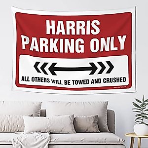Man Cave Rules Harris Parking Only Tapestry Space Decor Vintage Decor (Size : 75X100CM)