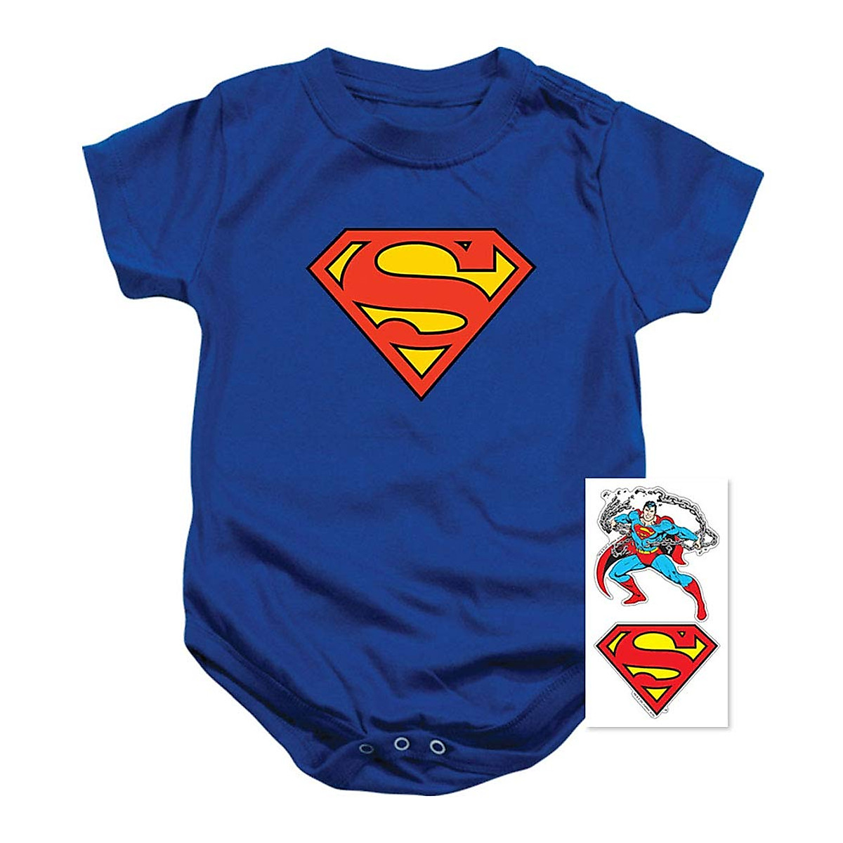 Popfunk Superman Classic Logo Baby Onesie Bodysuit (12 mos)