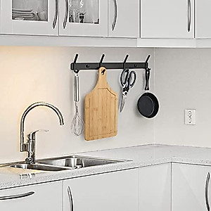 JOLY FANG Coat Rack Wall Mounted, 17 inch Coat Hook for Hanging, Heavy Duty Stainless Steel Coat Hanger Wall Mount for Entryway Bathroom Kitchen ( 4 Hooks )