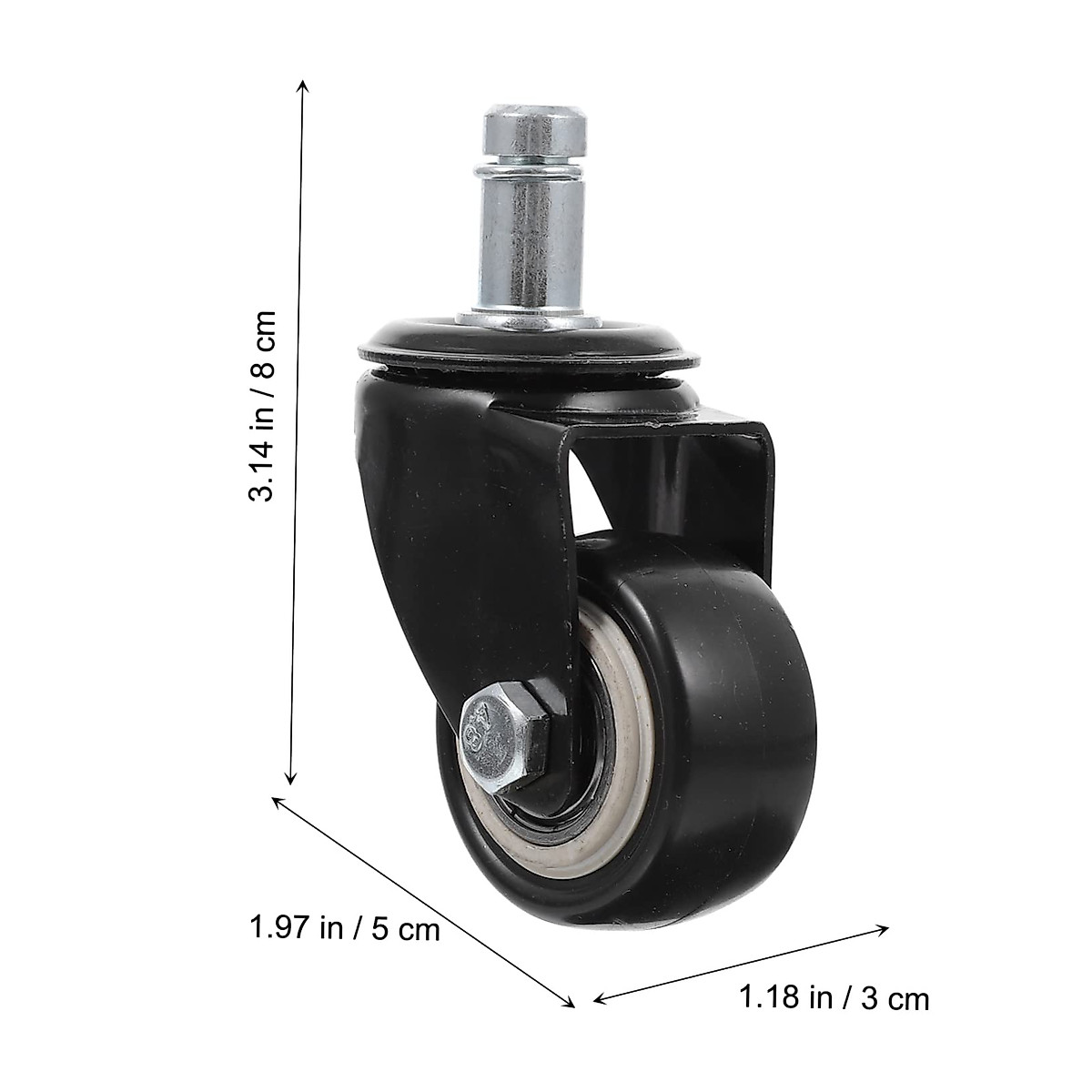 COOPHYA 5 Pcs Boss Chair Caster Computer Chair Wheels Carpets Gliding Wheels Workbench casters Castor Wheels Hardwood Floors Wheels Rubber Polyurethane (pu) Universal to Rotate Transport