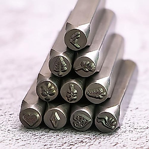 Flower Metal Stamp Tool for Jewelry, Custom Metal Stamps, Steel Punches with Your Business Logo, Metal Forging Touchmark Stamp, Custom Steel Hand Stamps, Custom Logo Metal Die