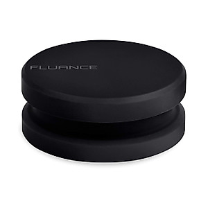 Fluance HiFi Vinyl Record Weight Stabilizer High Mass 760 gram Steel LP Disc Turntable Accessory with Antiresonance Rubberized Coating and Protective Velvet Pad for Vibration Damping (RW03)