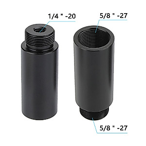 CAMVATE 5/8"-27 Female to 5/8"-27 Male Microphone Screw for Blue Yeti Nanos Mounting on Standard Blue Yeti Shock Mounts(2 inch, 2 Pieces) - 2553