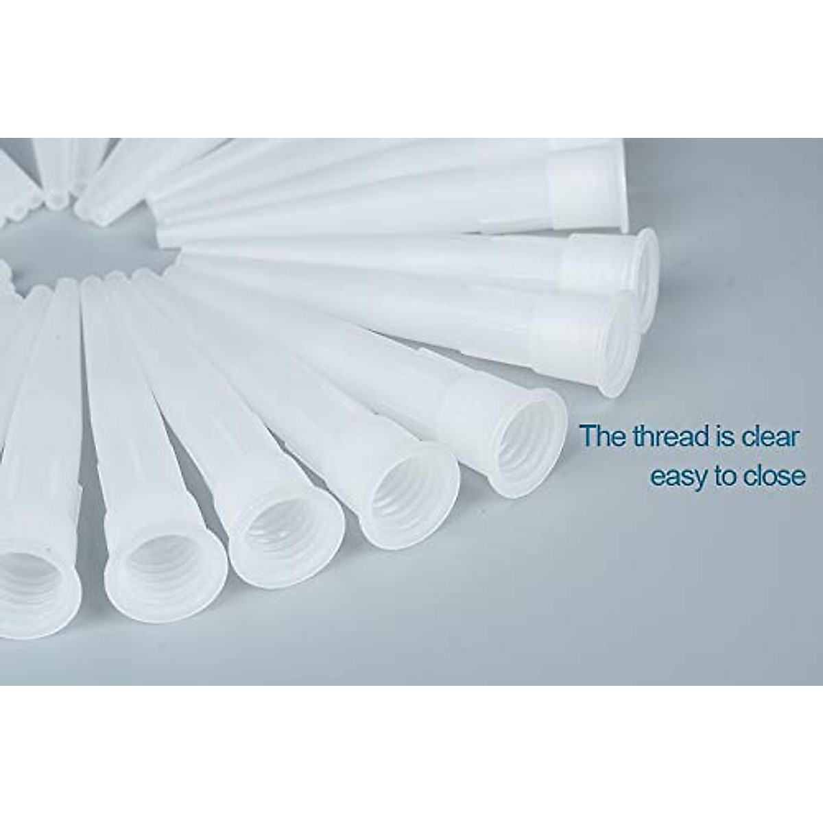 30pcs Plastic Caulking Gun extender Caulk Nozzle Tip Tool for Sausage Caulking Gun, Caulk Nozzles Applicator, Easy To Use, White,ZUOFANG