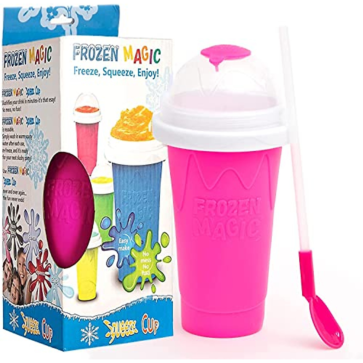 slushy maker slushy maker cup slushie cup slushie maker slushie maker cup ez slushy cup slushie cups maker cup slushy cups slushy freeze cup slush cup squeeze slushing cup slushy cup maker (Pink)