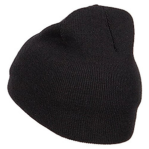 e4Hats.com US Army Veteran Military Embroidered Short Beanie - Black OSFM