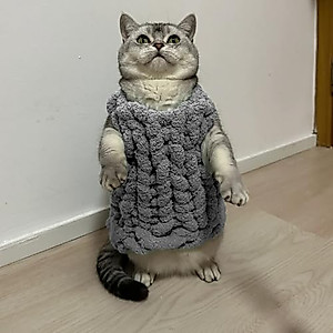 Chenille Chunky Yarn Arm Knitting Thick Bulky DIY for Knit Blanket Cushion Bed Sofa Home Decor (Dark Gray, 2-Pack, 0.5kg/1.1 lb, 48 yards)