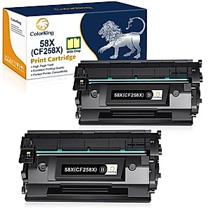 (with Chip)Compatible Toner Cartridge Replacement for HP 58X CF258X 58A CF258A for HP Laserjet Pro M404n M404dn M404dw MFP M428fdw M428fdn Toner Printer (High Yield, Black, 2-Pack)
