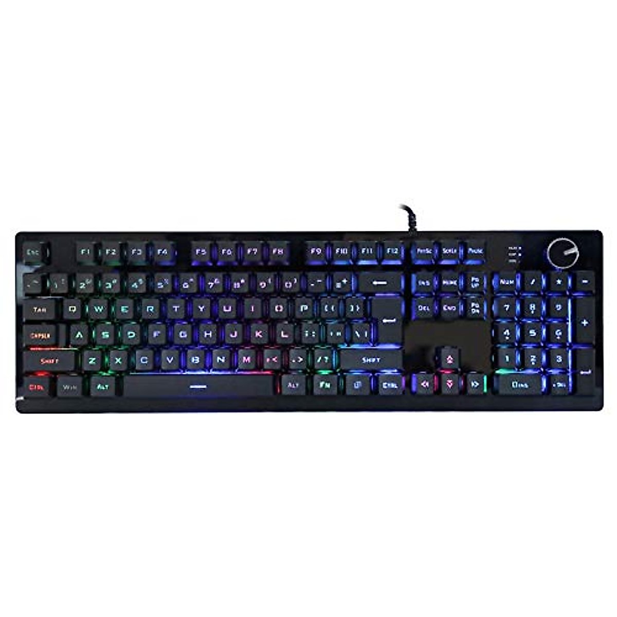 Archuu Mechanical Gaming Keyboard, RGB LED Rainbow Backlight Mechanical Keyboard Wired Gaming Keyboard E-Sport Gaming Home Office Notebook Computer Universal K620D(Black)