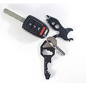 PMR-EXPORTS | Multitool Keychain (Eagle & Key) Two Pack Multitools Eagle Key Good for Adults Teens Men or Woman Multi-tool mechanic Unexpected defense against raiders stealers, Charcoal Gray, 5x5x.25