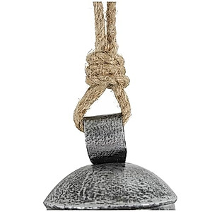 Deco 79 Rustic Metal Cowbell Decorative Bells, 5", 4", 3"H, Silver