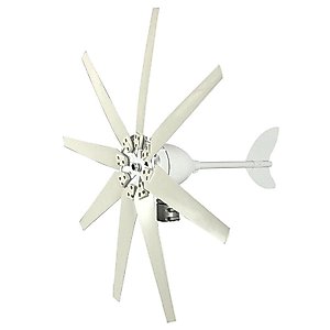 9000W Wind Turbine Generator Kit, 8 Blades Wind Power Generator with MPPT Charge Controller 12V/24V/48V/220V Home Use Windmill Energy Small Wind Turbines (Color : 220V)