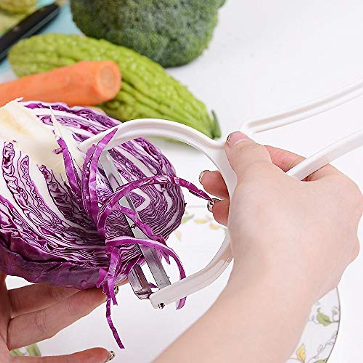 JQS Vegetable Cutter Cabbage Slicer Vegetables Graters Cabbage Shredder Fruit Peeler Knife Potato Zesters Cutter Kitchen Gadgets