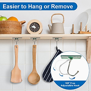 10 Pcs Large Adhesive Hooks Adhesive Curtain Rods for Hanging Heavy Duty 40 lb(Max) Large Wall Hooks Acrylic Hooks Coat and Towel Hooks for Bathroom Kitchen Office,Green