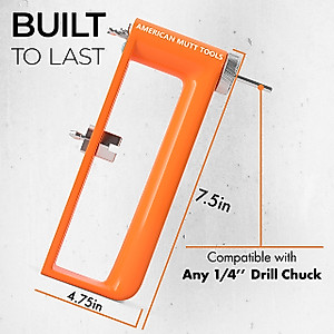 AMERICAN MUTT TOOLS Adjustable Sheet Metal Hole Cutter – Cut 2 – 12" Circle Holes in 24ga Steel and 26ga Stainless Steel | Adjustable Hole Cutter for Metal, Duct Hole Cutter, HVAC Ductwork Hole Cutter