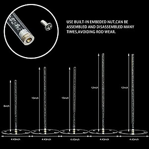 Clear Bubble Acrylic Donut Stands -5PCS Bagel Holder Display,Reusable Doughnut Pretzel Tower for Dessert Table,Wedding Bar,Birthday Party,Treat Table Decor Parties Stacker with Built-in Copper Nut by VREASK