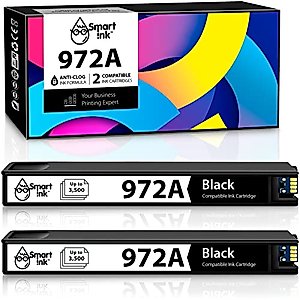 Smart Ink Compatible Ink Cartridge Replacement for HP 972A 972 (2 Pack Combo) to use with PageWide Pro 477dw 577dw 452dw 477dn 452dn 577z 552dw 377dw P55250dw Printers