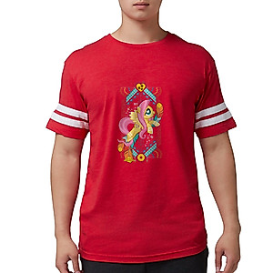 CafePress My Little Pony Fluttershy Feathers Mens Football S Men's Football T-Shirt Red