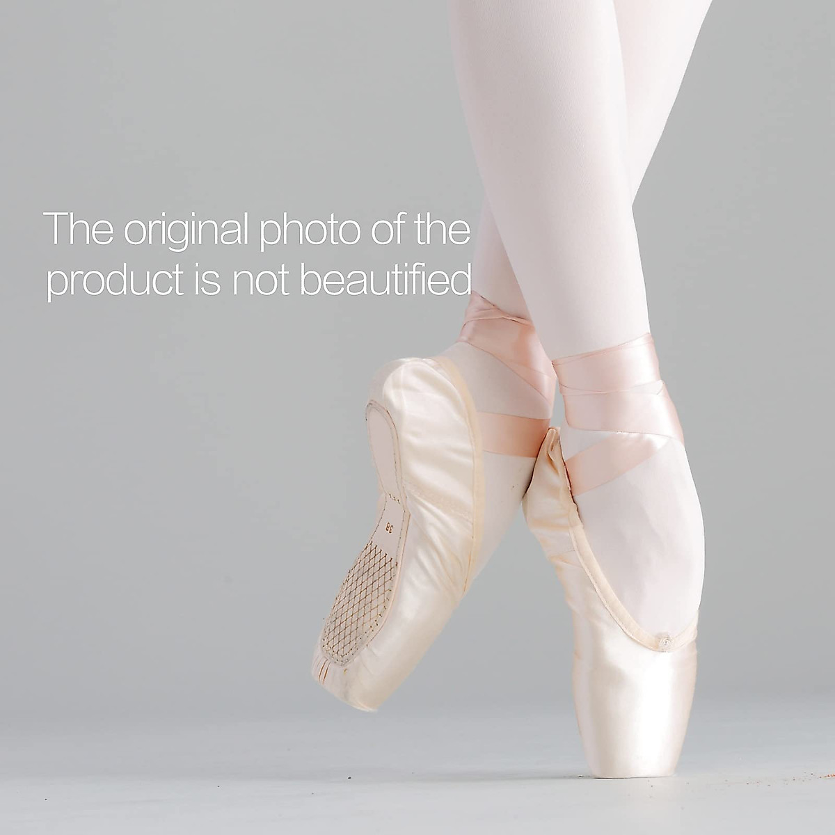 SHOLING Professional Pointe Shoes Satin Ballet Dance Slipper with Ribbons Toe Pads for Womens Girls (Pink, Numeric_8)