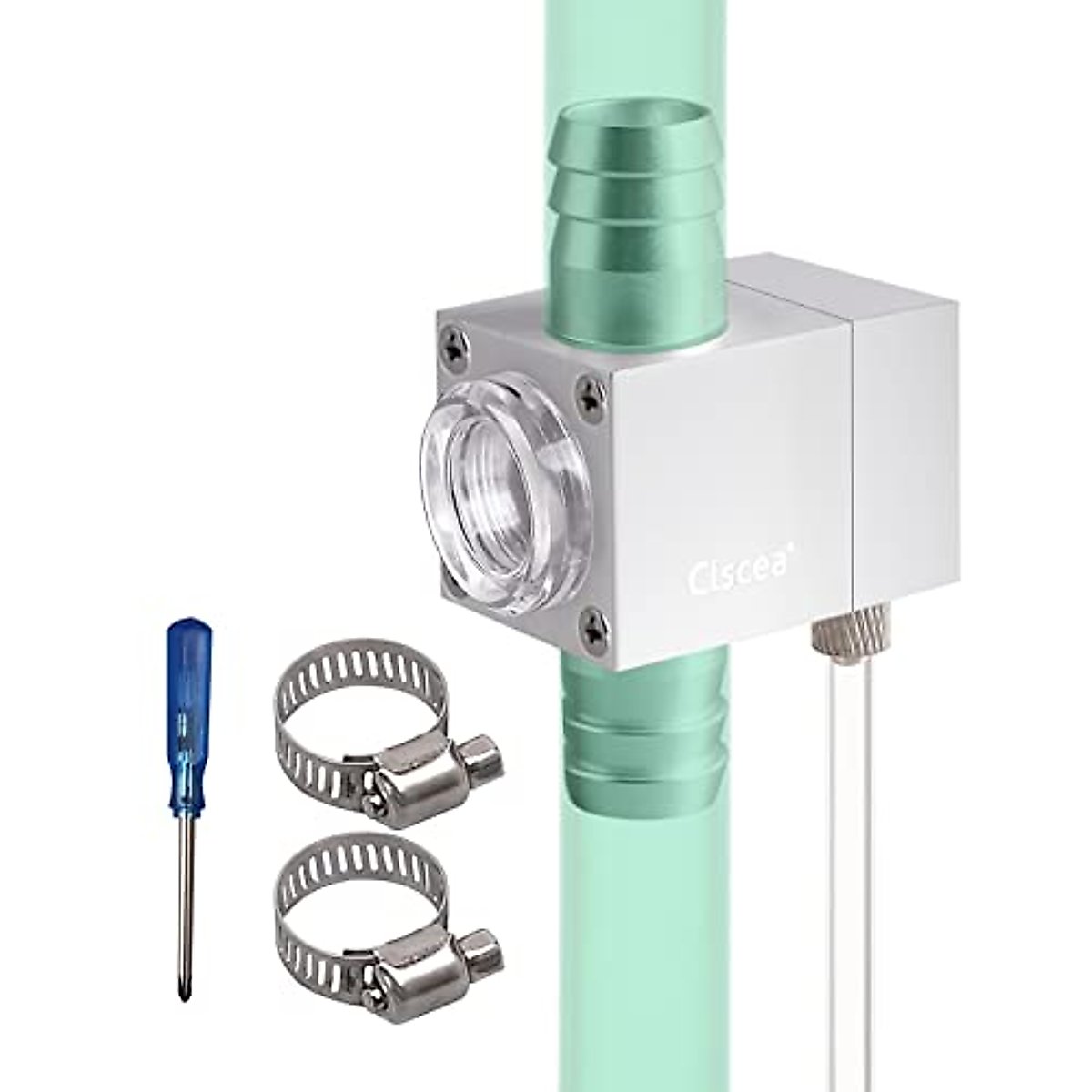Clscea External Inline CO2 Diffuser Atomizer Aluminum Alloy for Planted Aquarium 16 mm
